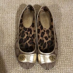 Coach | Shoes | Coach Flats 85 Gold Buckle | Poshmark